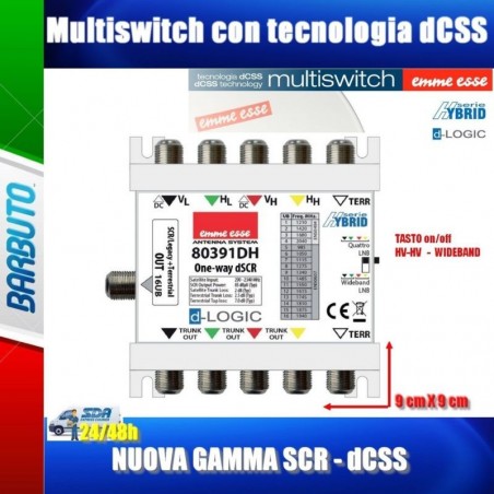 MULTISWITCH PER SKYQ - SAT IBRIDO SCR / dCSS / WIDEBAND ART. 80391DH ...